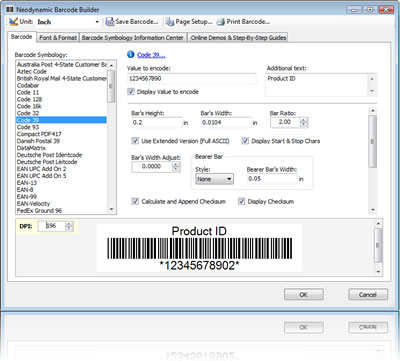 Neodynamic Barcode Builder