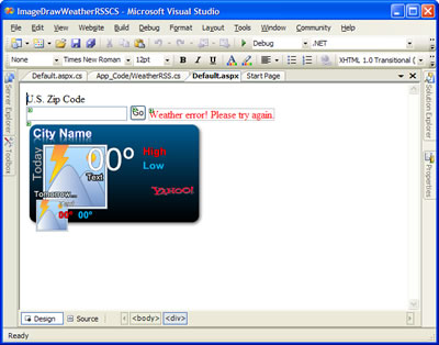 How to create a Dynamic Weather Composite Image Map using ASP.NET and RSS