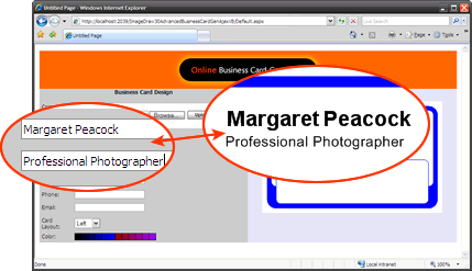 How to build an advanced ASP.NET AJAX Business Card Generator featuring image logo upload with ...