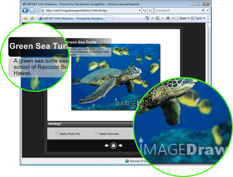 How to build an advanced ASP.NET AJAX Photo Slideshow featuring imaging effects and watermarks ...